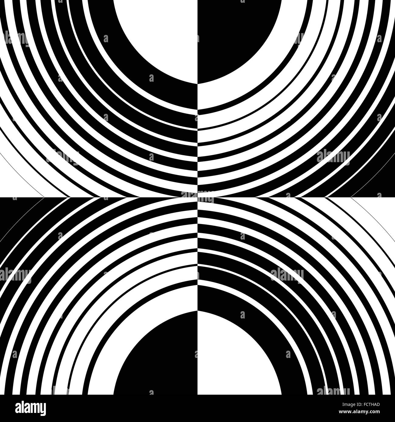 Concentric circles, rings abstract vector. Can be used as a seamless ...