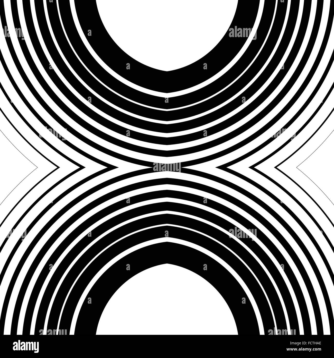 Concentric circles, rings abstract vector. Can be used as a seamless ...