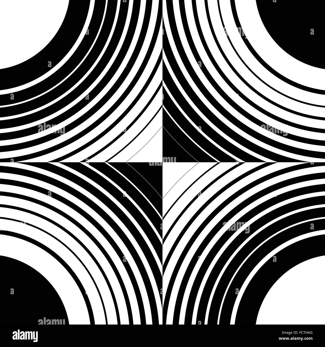 Concentric circles, rings abstract vector. Can be used as a seamless ...