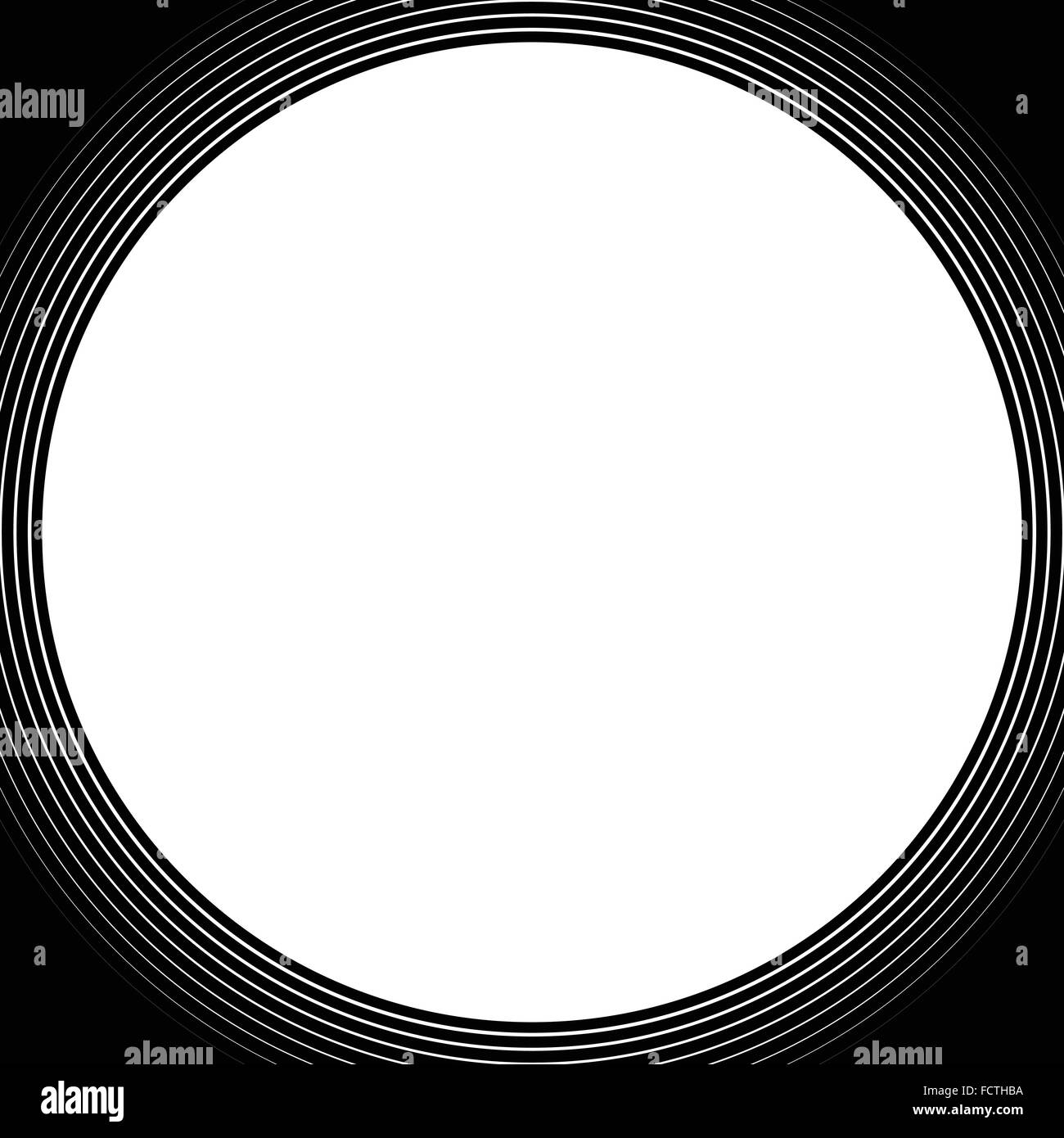 Radiating Radial Circles Monochrome Pattern Background Abstract Minimal Vector Ripple