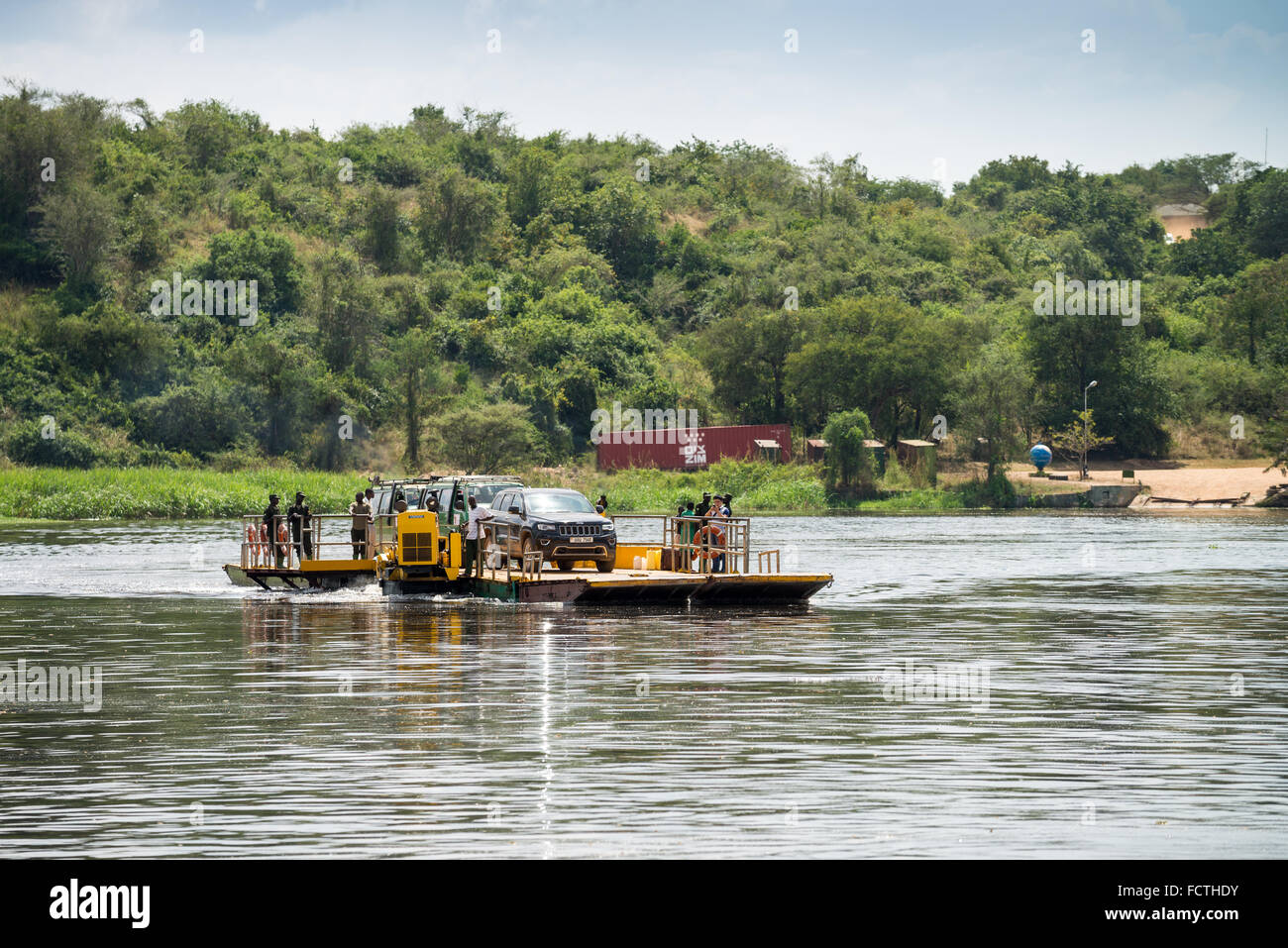 Car Ferry crossing River Nile, Murchison Falls National Park, Uganda ...