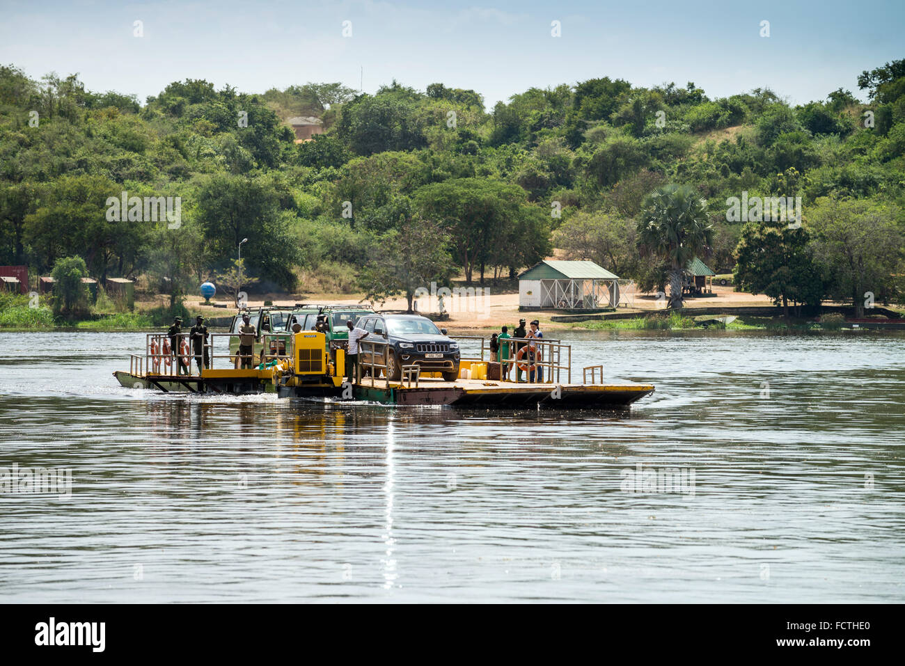 Car Ferry crossing River Nile, Murchison Falls National Park, Uganda ...