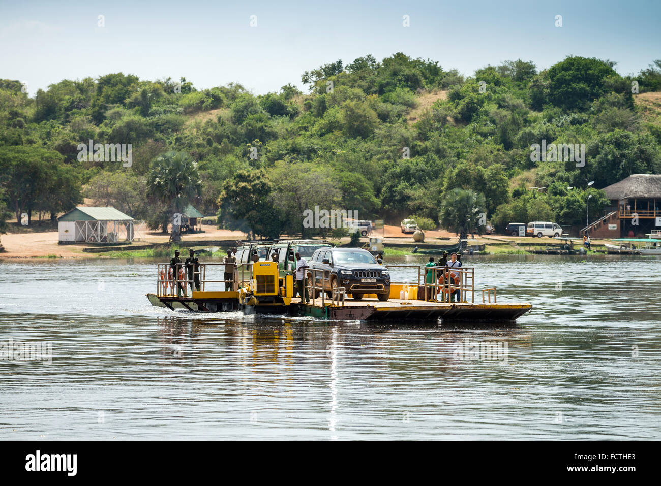 Car Ferry crossing River Nile, Murchison Falls National Park, Uganda ...