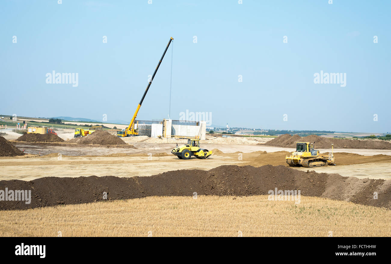 Building equipment in countryside Stock Photo - Alamy