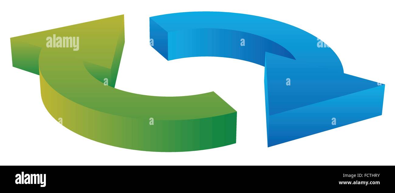 Circular arrow icon. Two curved arrows pointing against each other ...