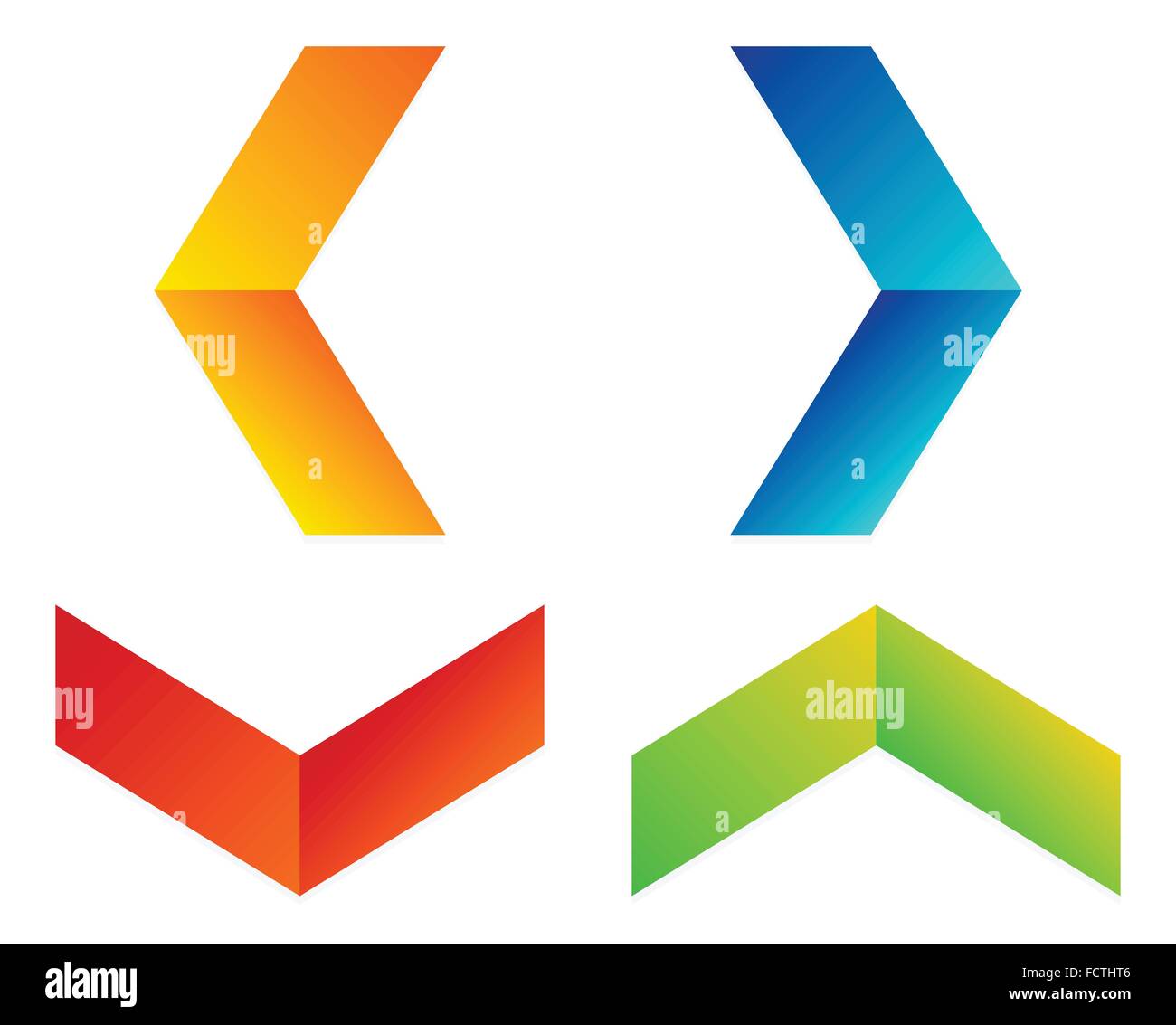 Arrowheads left, right, down and up. Horizontal and vertical arrow ...