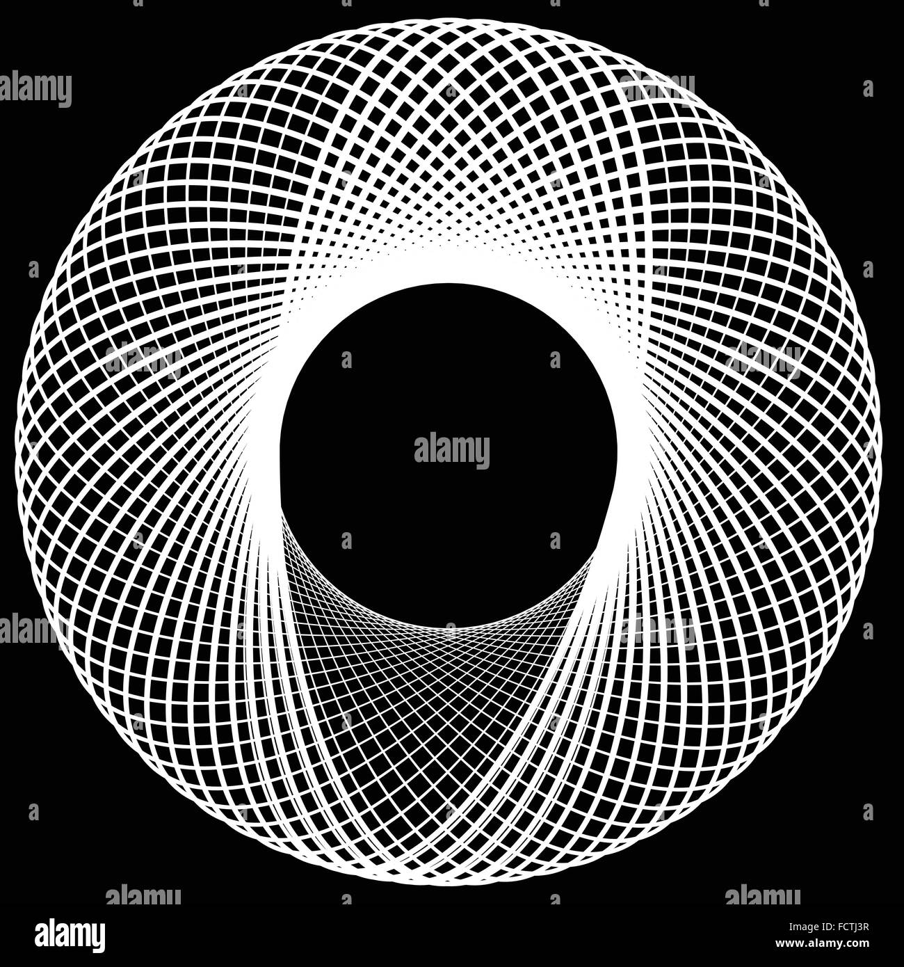 Abstract vector element: Circular shape with intersecting lines. Vortex, twirl shape Stock ...