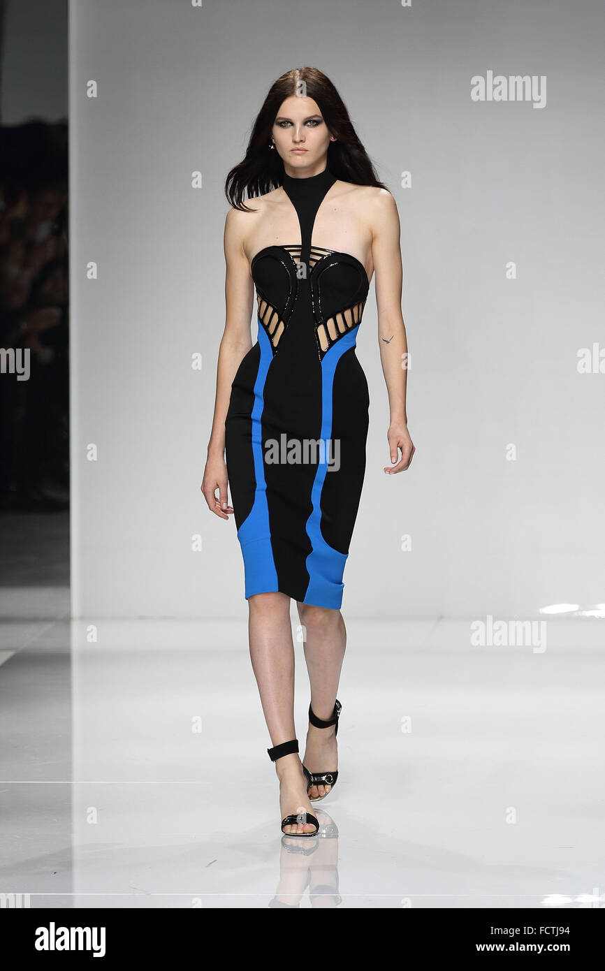 Paris, France. 24th Jan, 2016. A model wears a creation by Italian ...