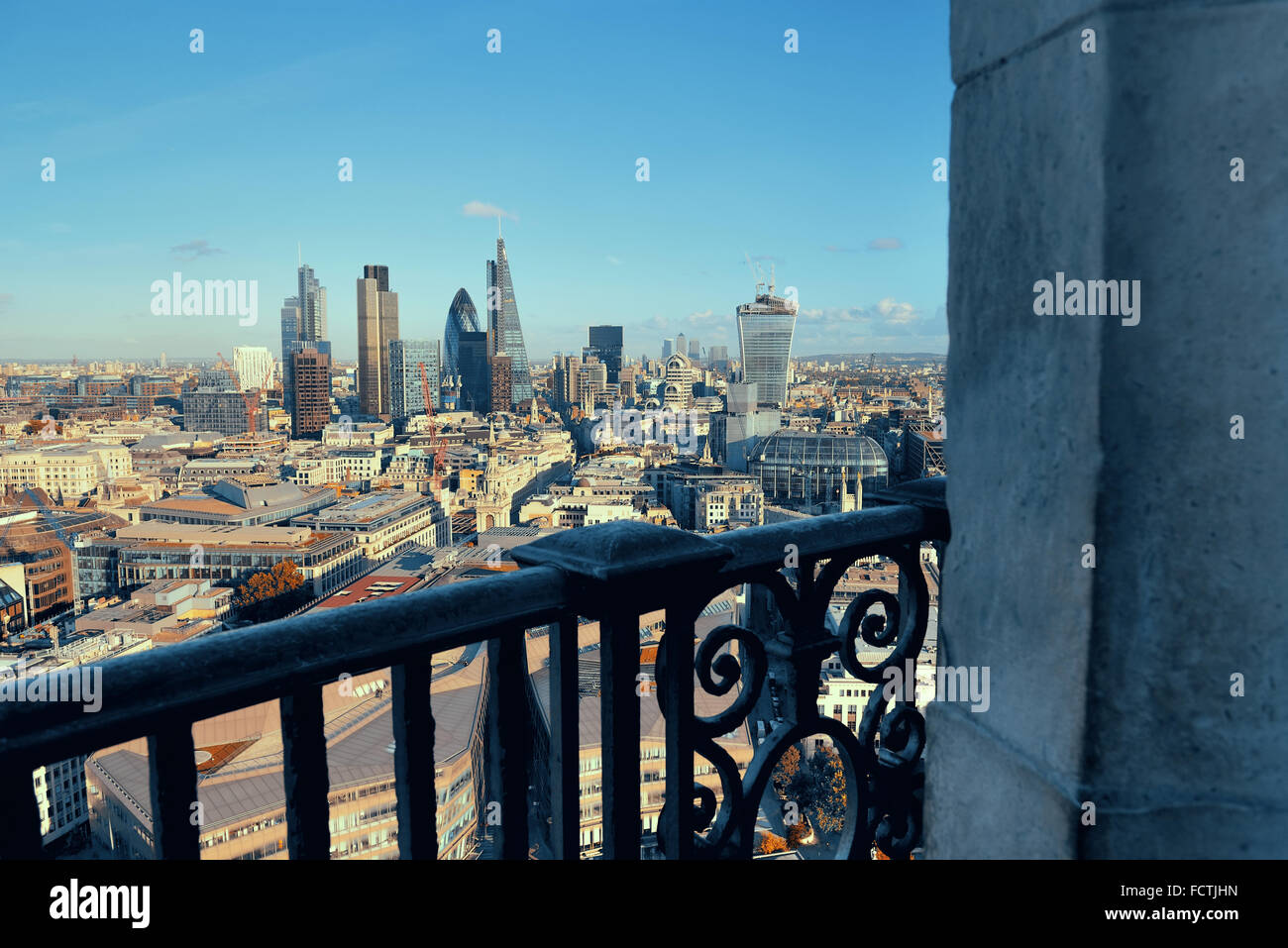 Rooftop view from top of St Pauls Cathedral in London Stock Photo - Alamy