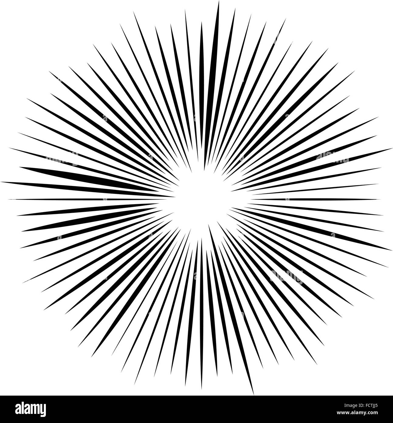 Bursting, radiating lines. Converging, pointed abstract element. Vector Stock Vector Image & Art ...
