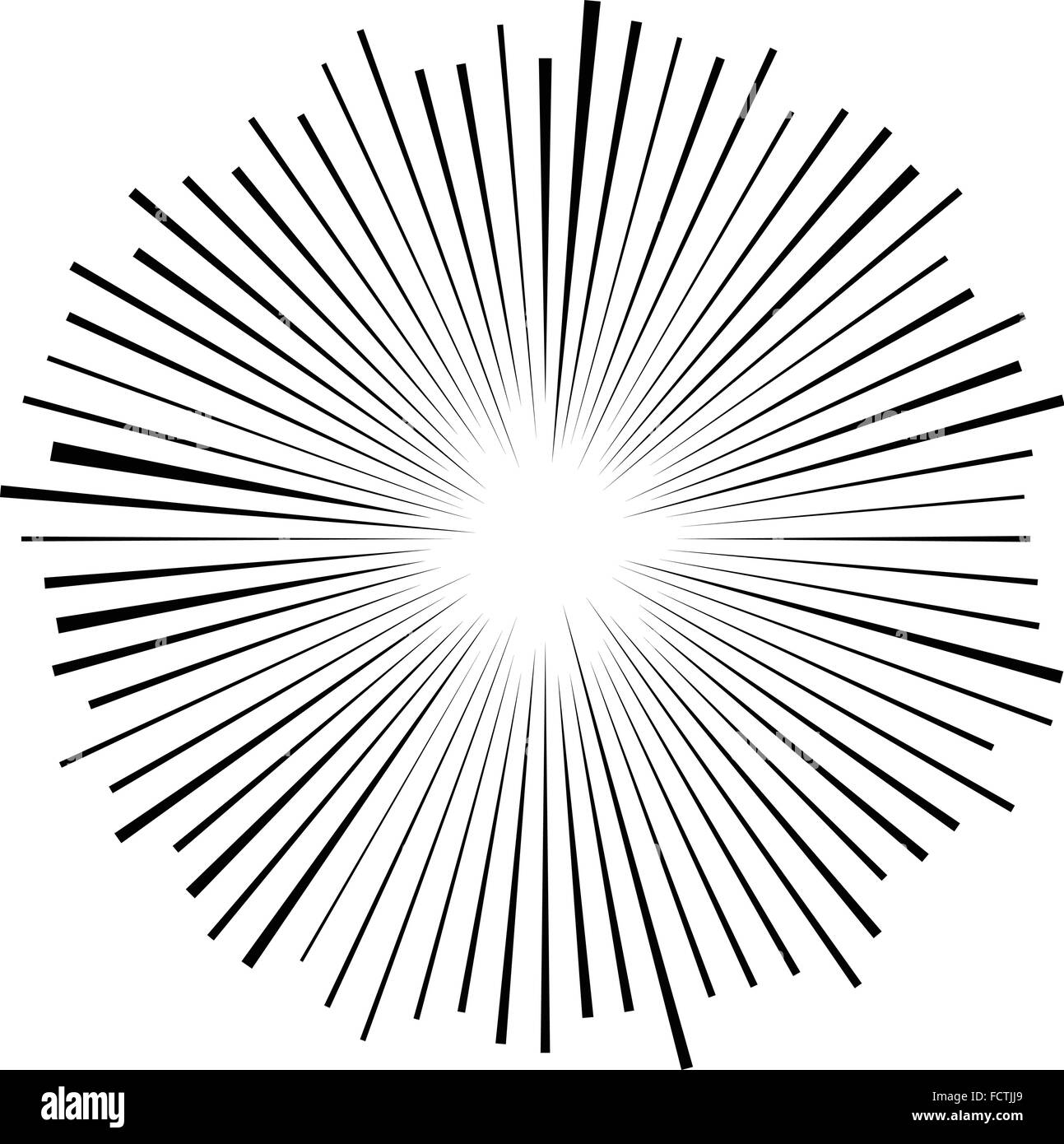 Bursting, radiating lines. Converging, pointed abstract element. Vector Stock Vector Image & Art ...