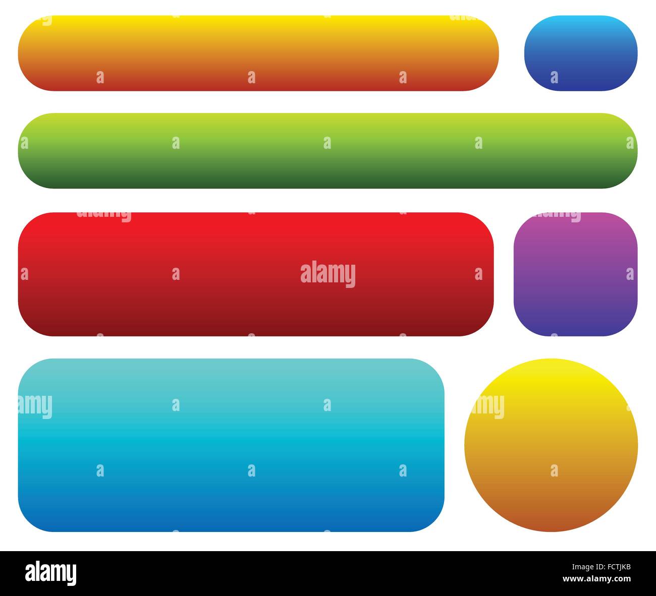 Colorful button, banner background set. Vector illustration Stock ...