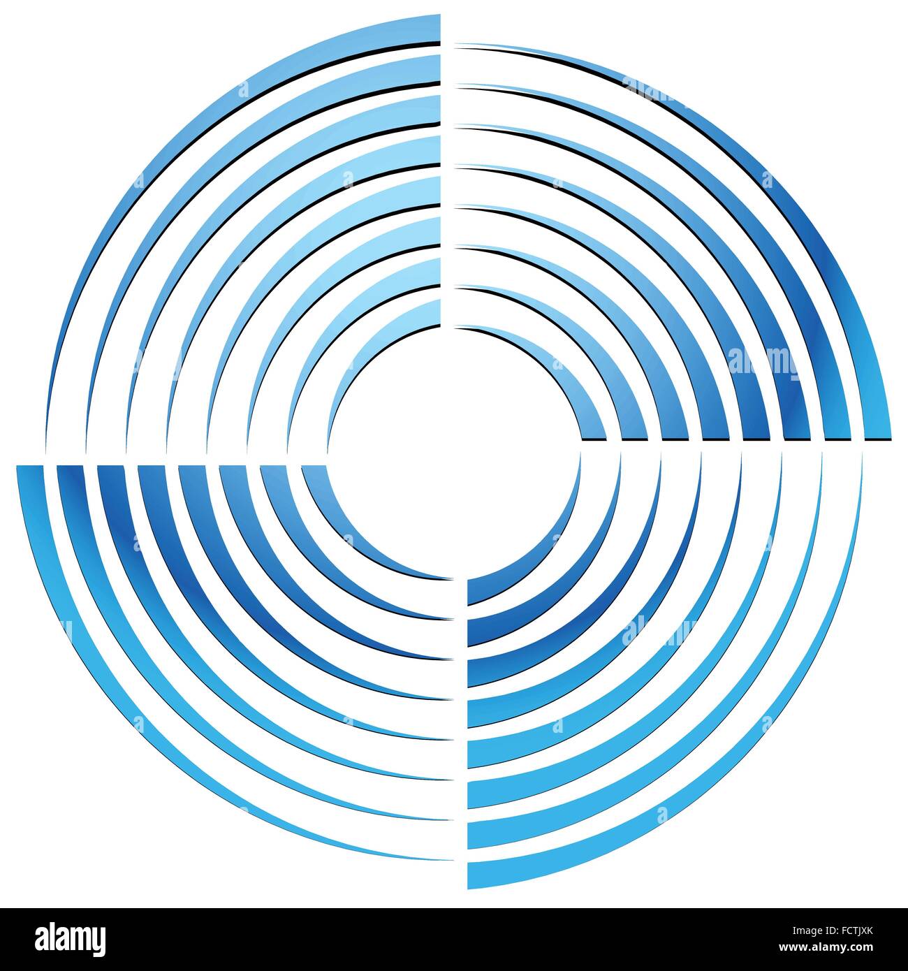 Abstract circular shape, rotating element. Vector illustration Stock ...