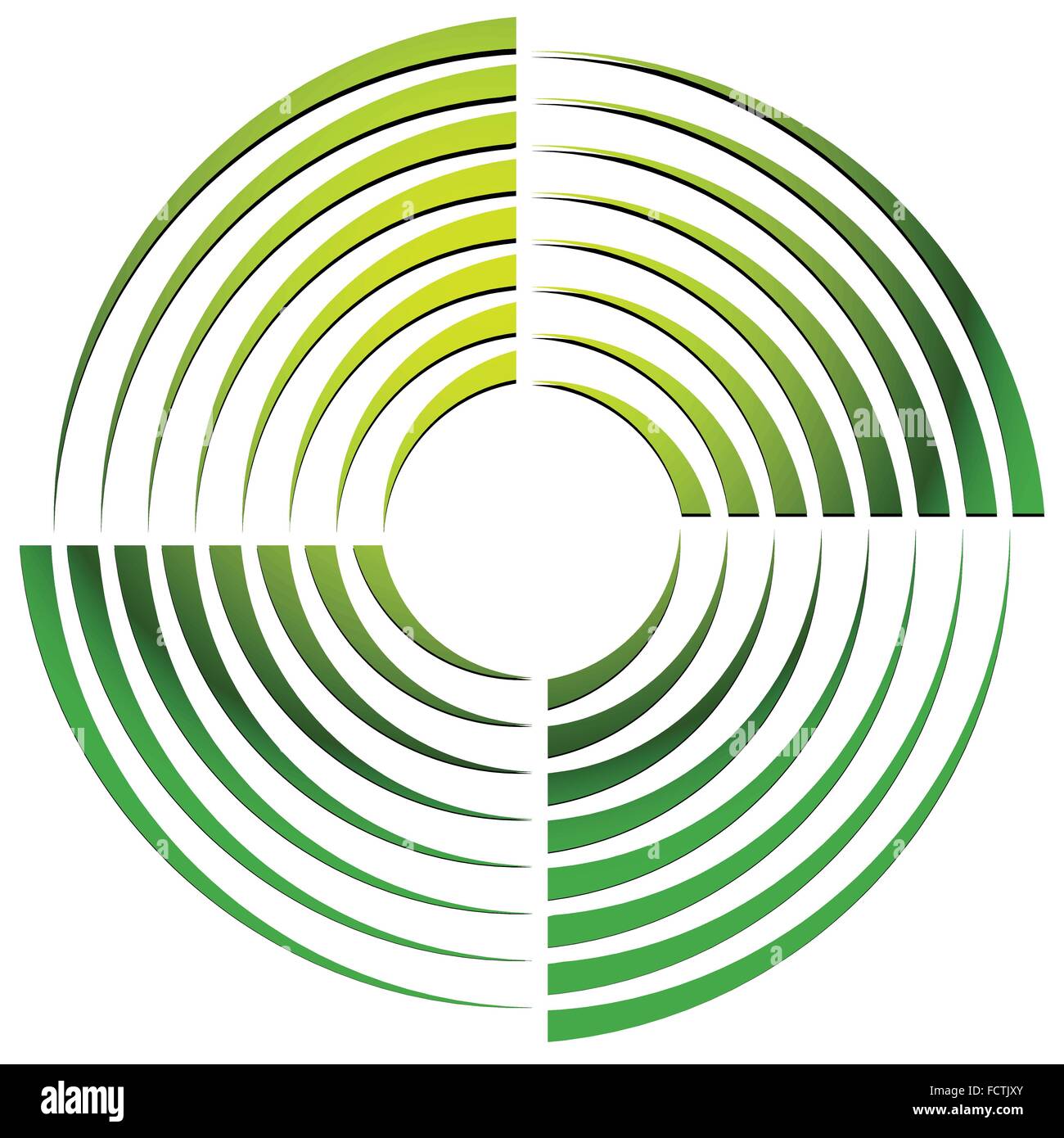 Abstract circular shape, rotating element. Vector illustration Stock ...