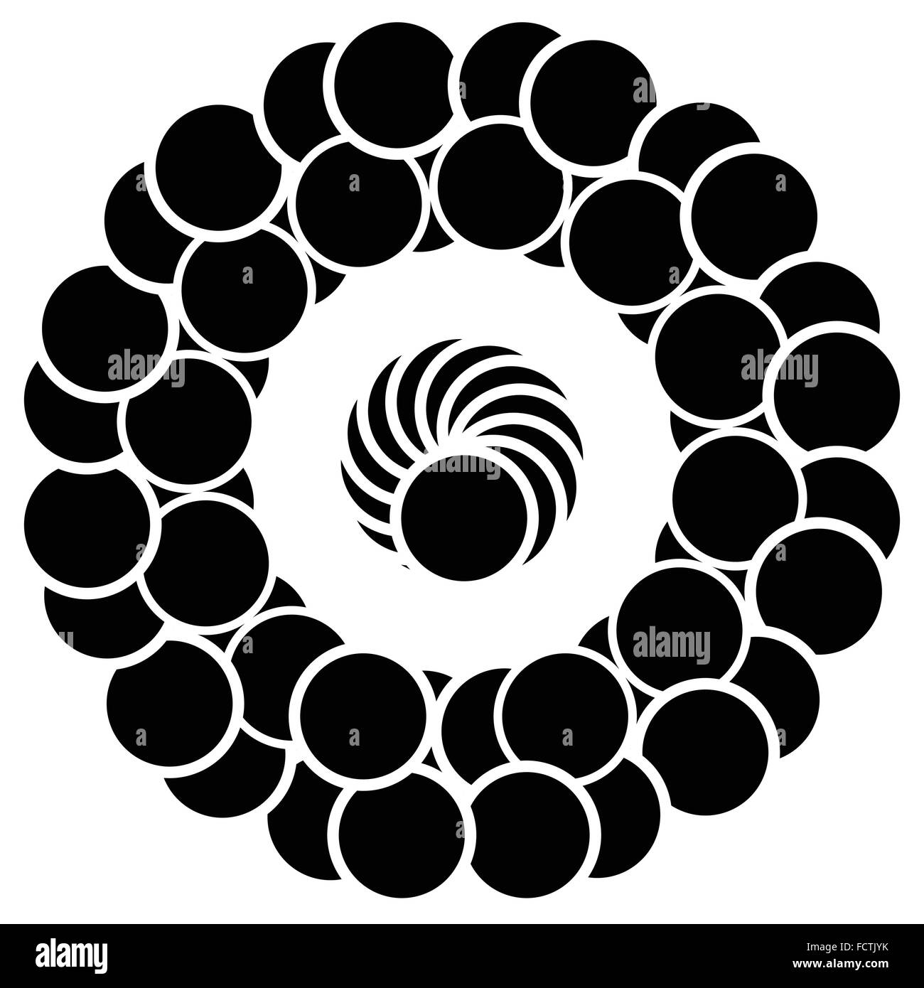 Abstract circular element with overlapping circle shapes Stock Vector Image & Art - Alamy
