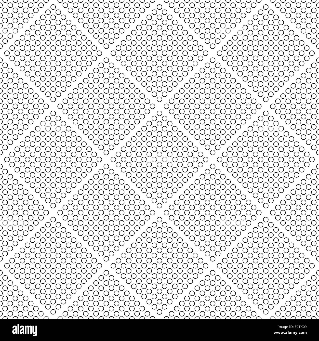 Seamless pattern with mosaic of circles. Monochrome repeatable ...
