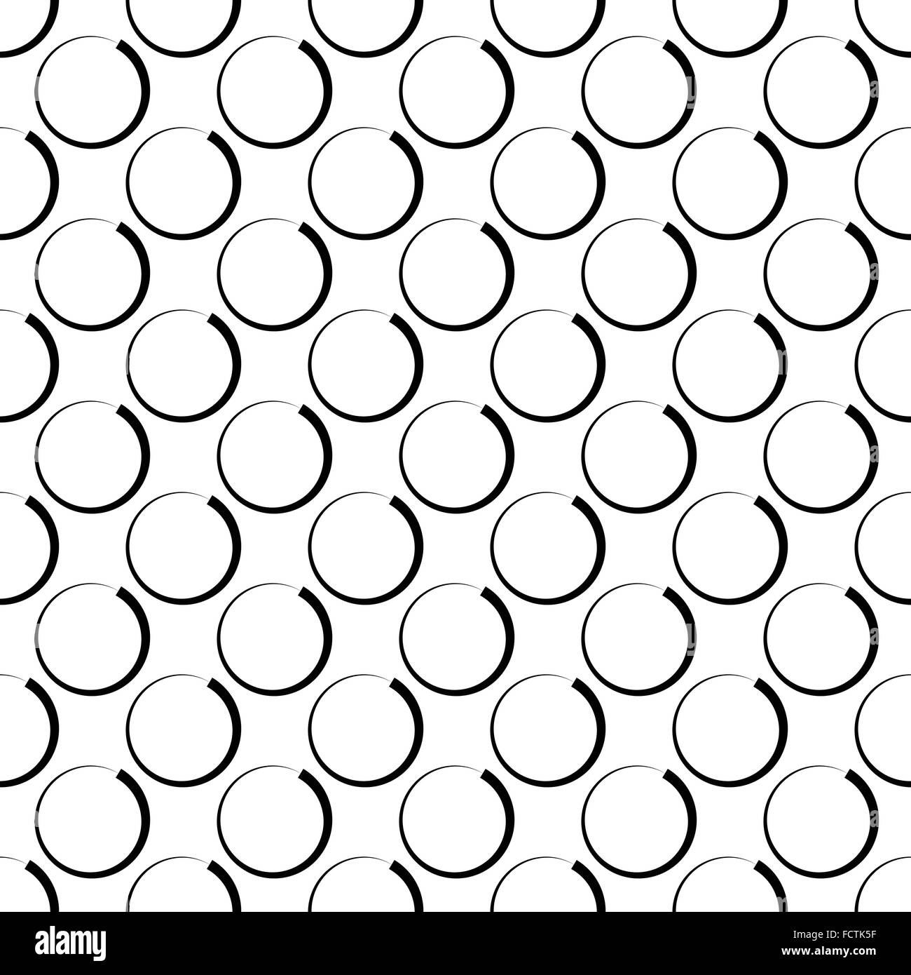 Repeatable Monochrome Pattern With Circles Minimal Abstract Background