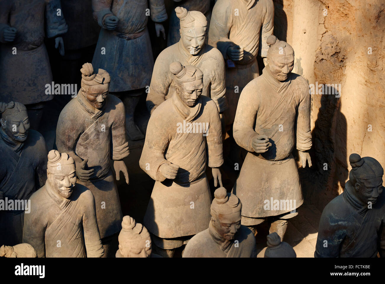 China, Shaanxi province, Xian, Lintong site, Detail of some of the six ...