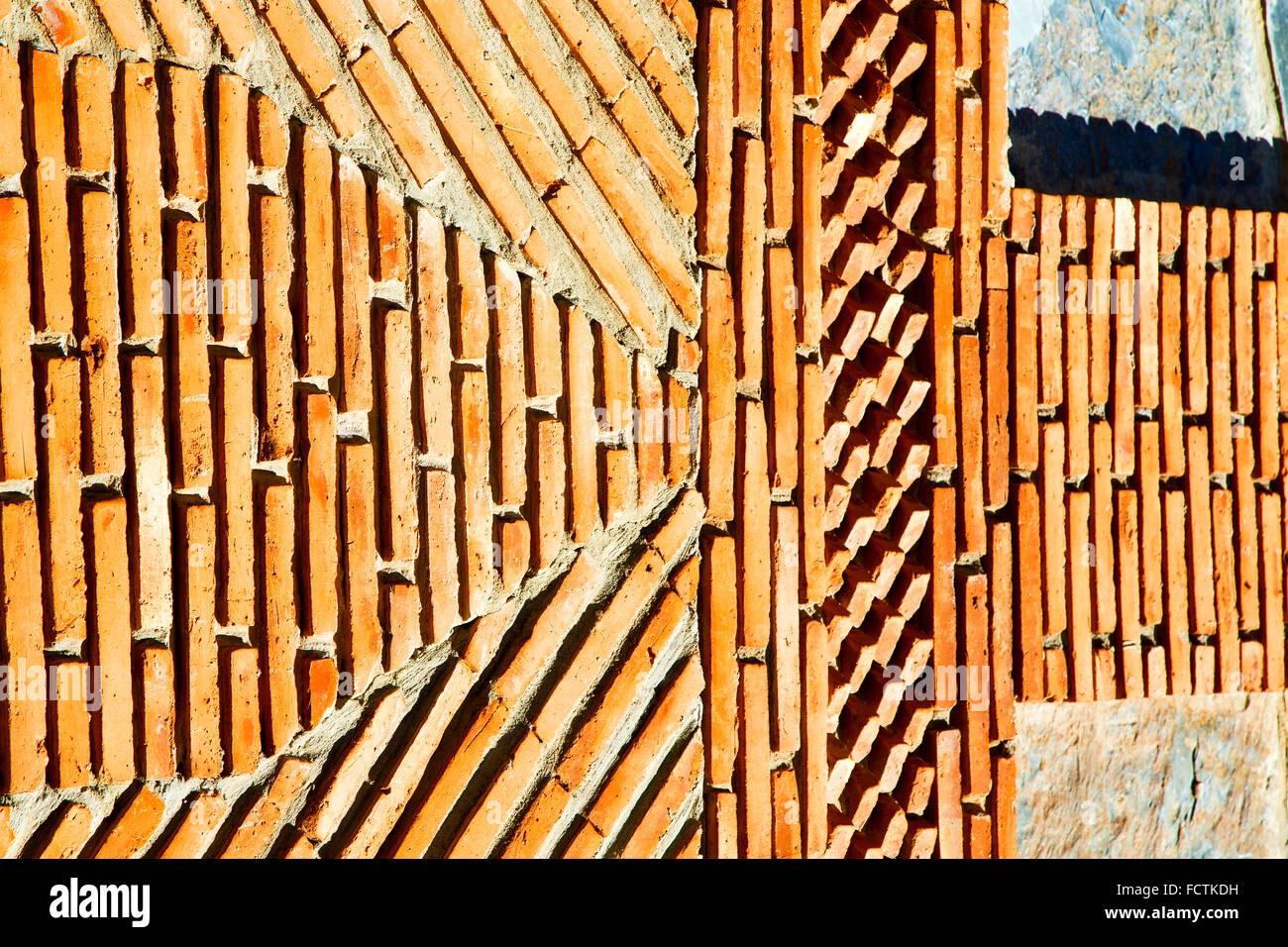 texture wall in africa morocco the old brick construction concrete ...