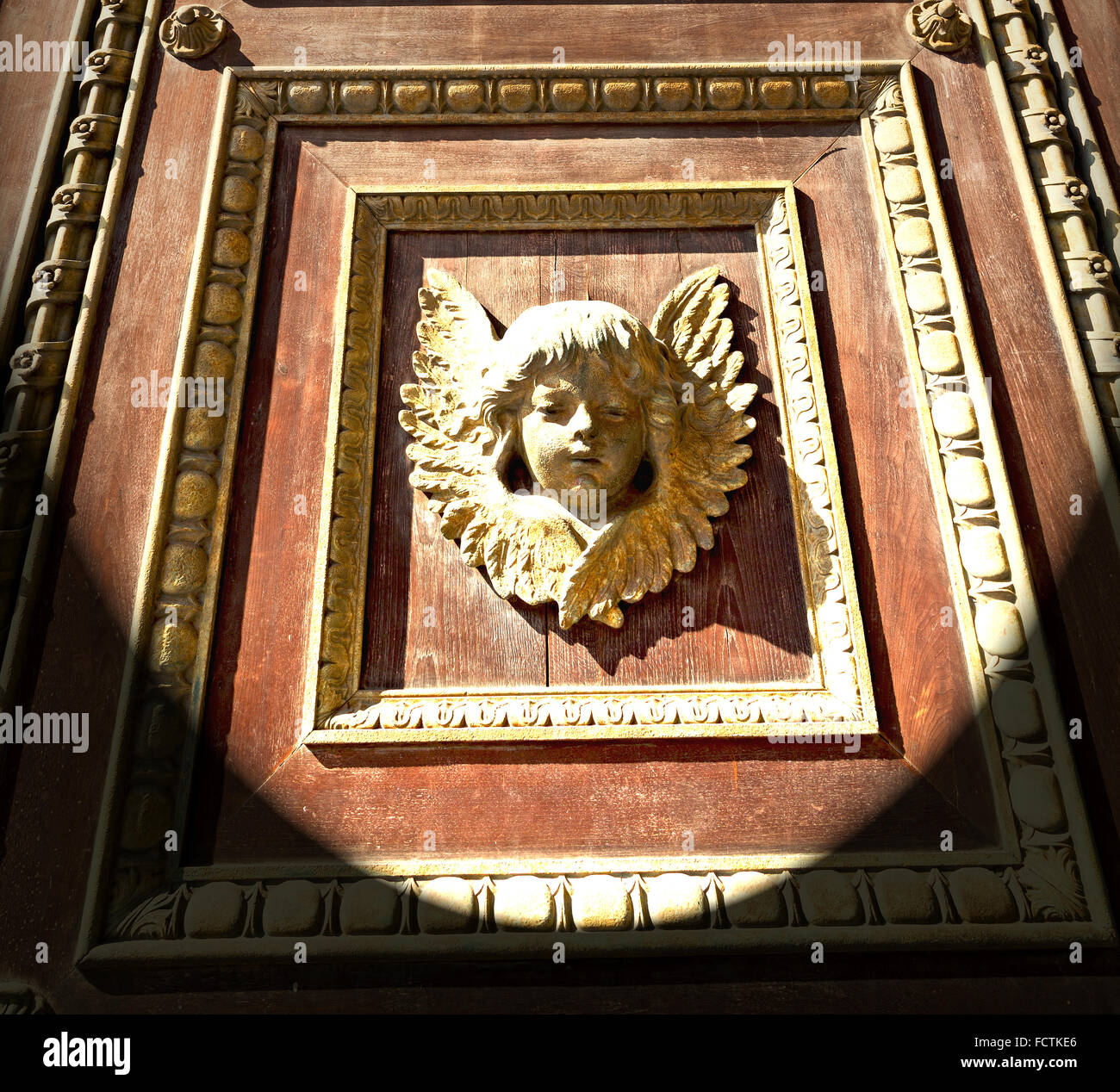 abstract angel texture of a brown antique wooden old door Stock Photo ...