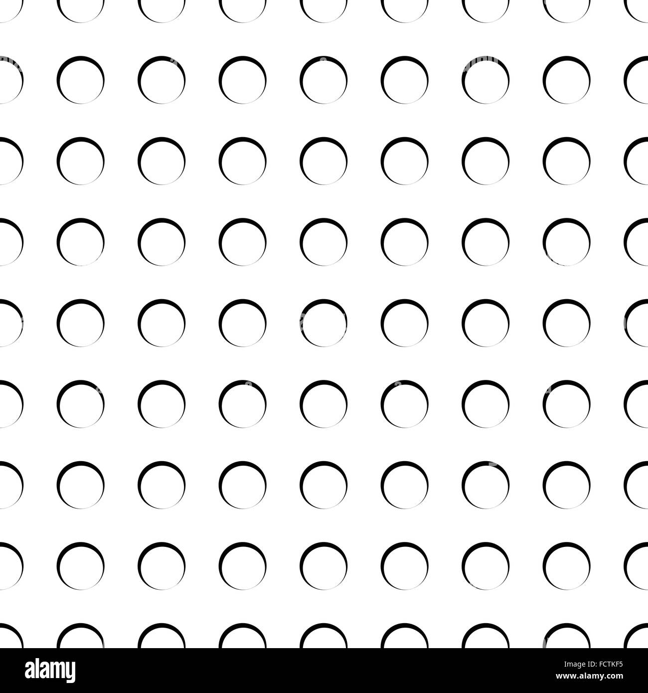 Circles, rings seamless pattern. Monochrome abstract minimal background ...