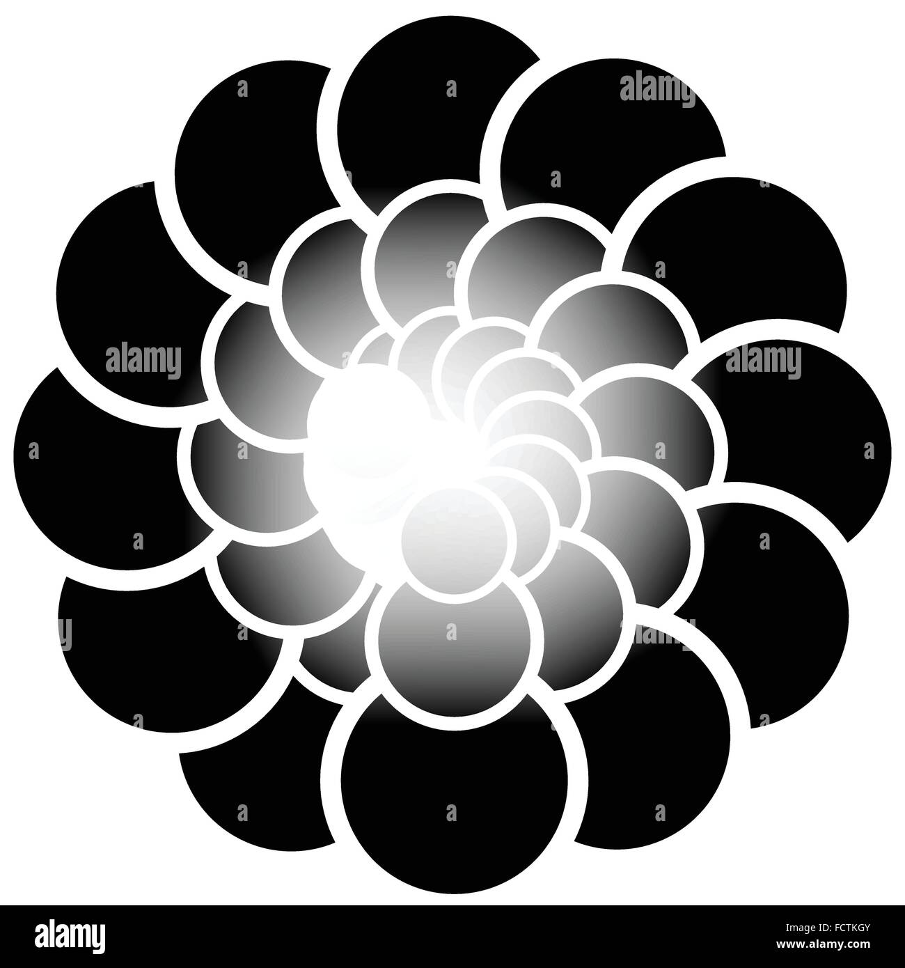 Abstract circular element with overlapping circle shapes Stock Vector Image & Art - Alamy