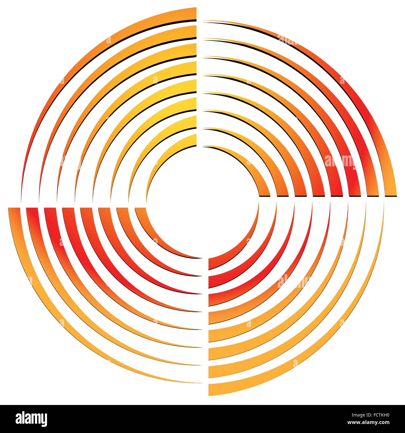 Abstract circular shape, rotating element. Vector illustration Stock ...