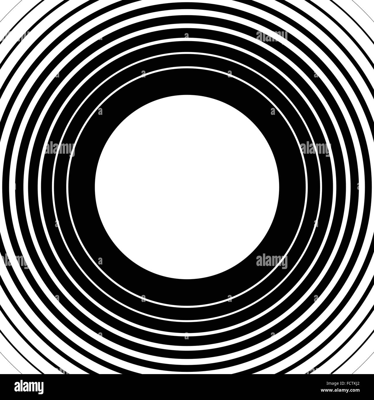 Concentric circles, rings abstract vector. Can be used as a seamless ...