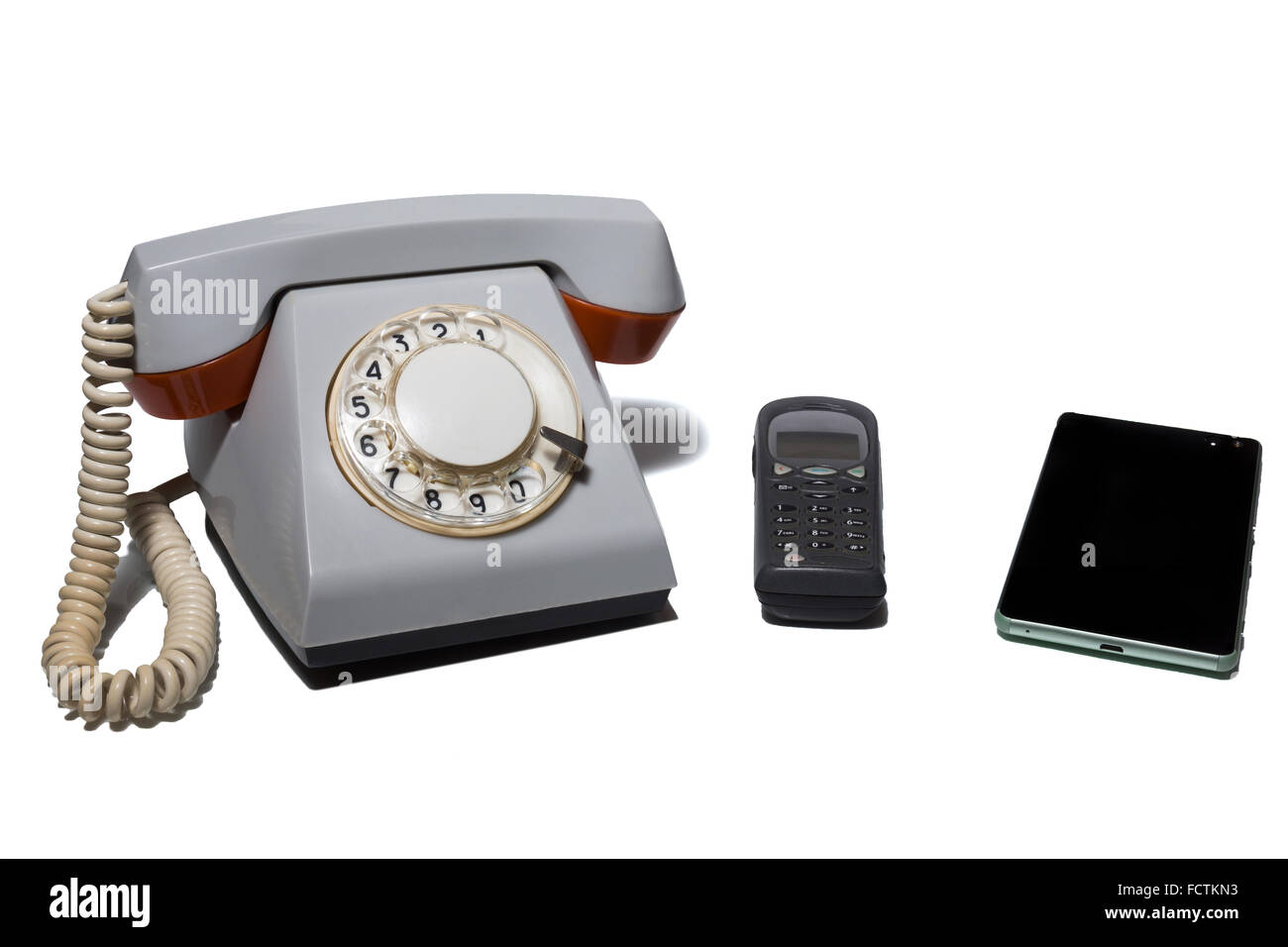 The photograph shows the phone on a white background Stock Photo - Alamy