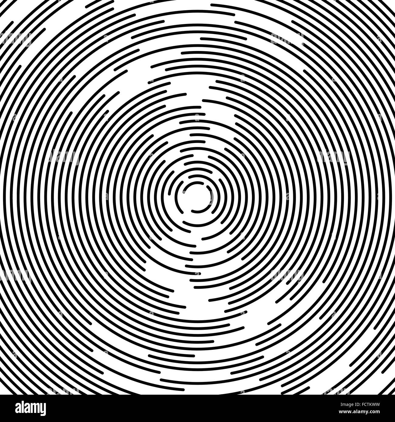 Concentric Circles Abstract Element Radiating Radial Circles Ripple Effect Stock Vector Image