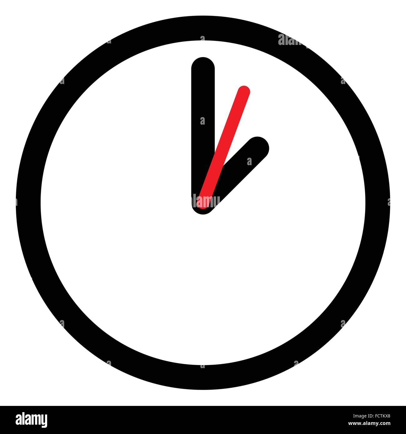 Clockface on the hour Stock Vector Images - Alamy