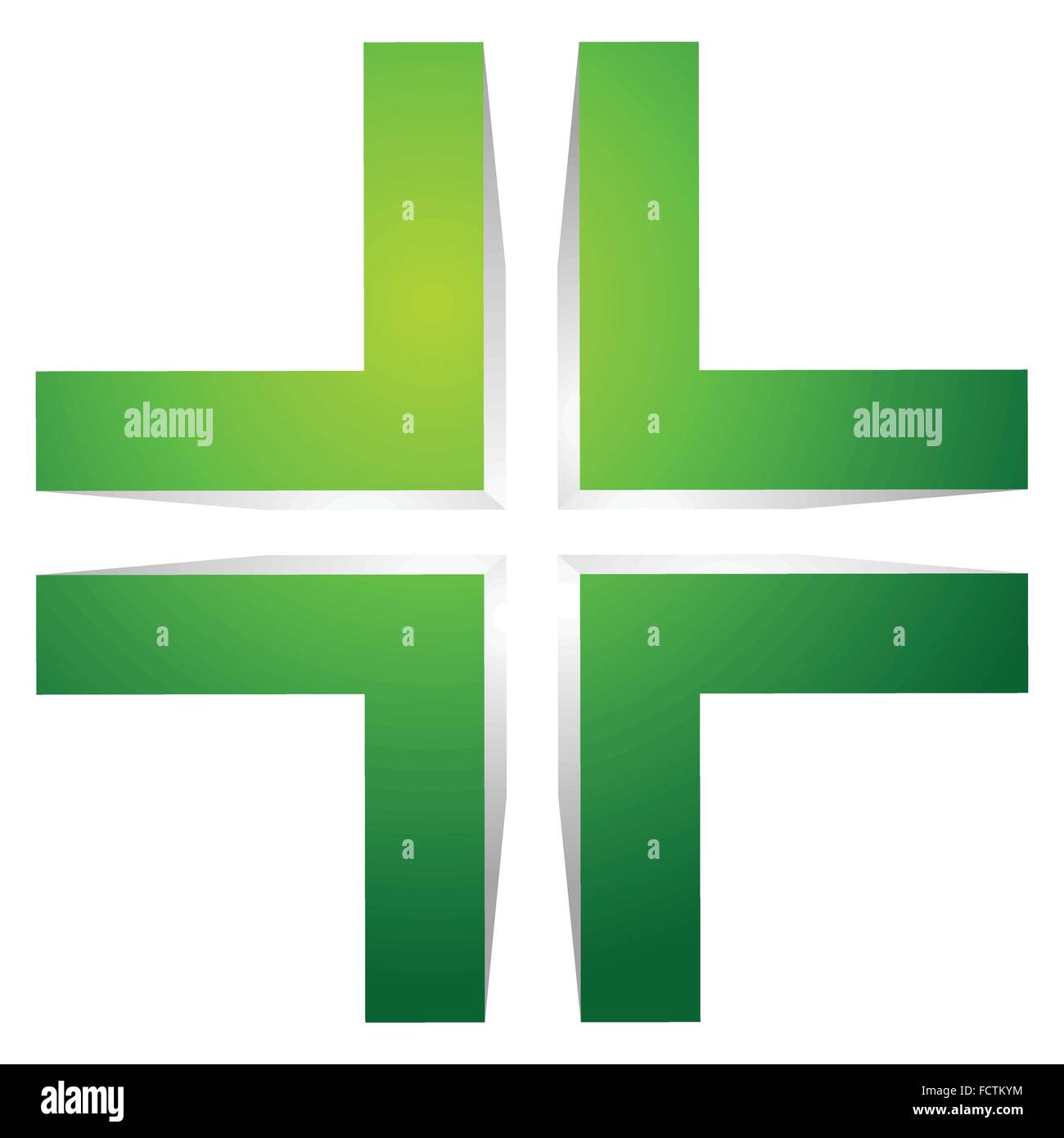 Generic 3d cross icon, double cross design element Stock Vector Image ...