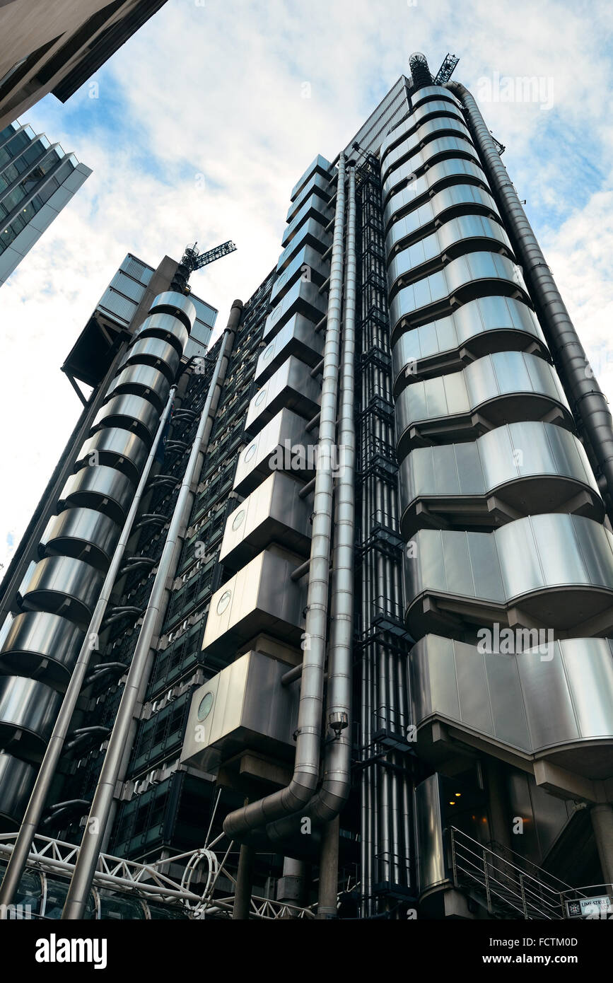 LONDON, UK - SEP 27: Financial district office buildings in street on ...
