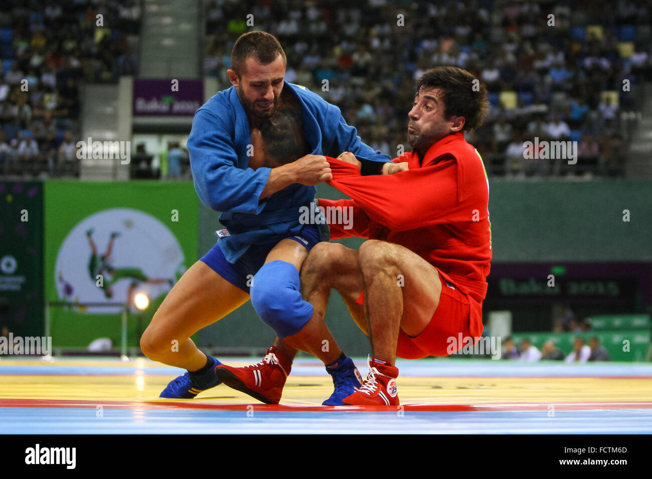 Kakha Mamulashvili (GEO, red) vs Martin Ivanov (BUL, blue). Bronze ...