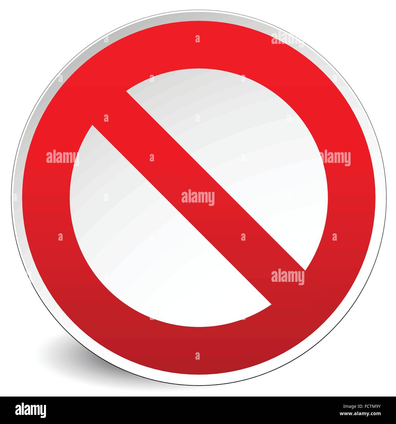 Prohibition, restriction sign vector for limit, stop, disallowed themes ...