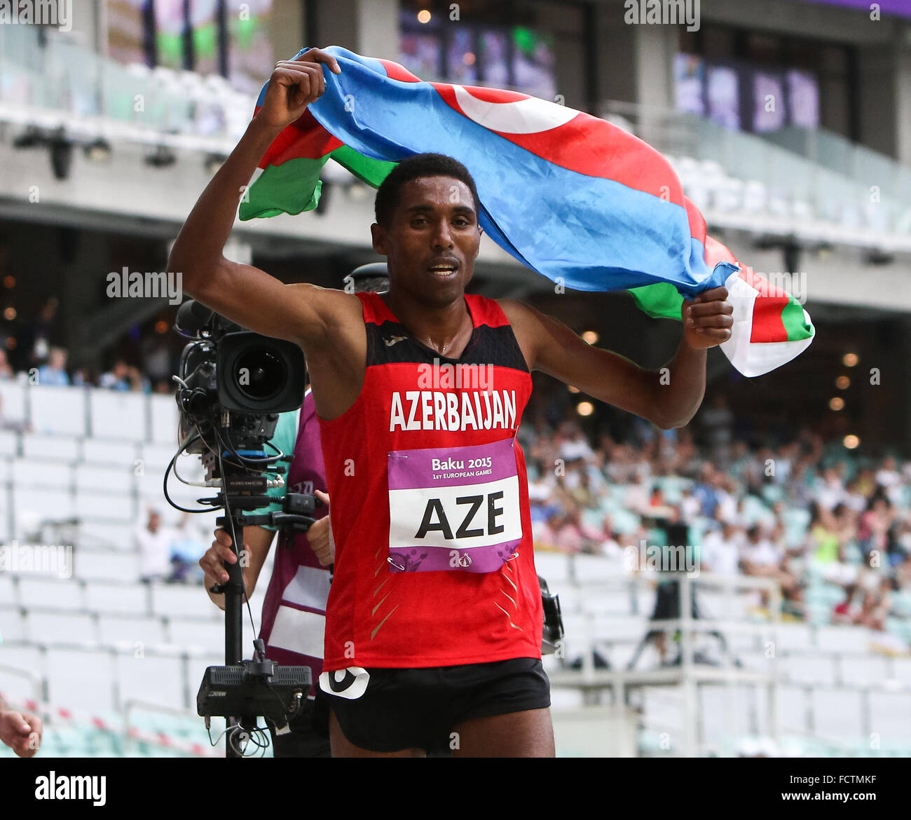 Hayle Ibrahimov (AZE) wins the Men's 5000m. Athletics. Olympic Stadium ...