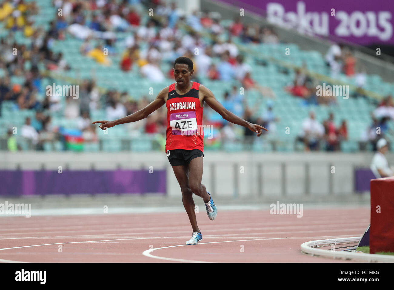 Hayle Ibrahimov (AZE) wins the Men's 5000m. Athletics. Olympic Stadium ...