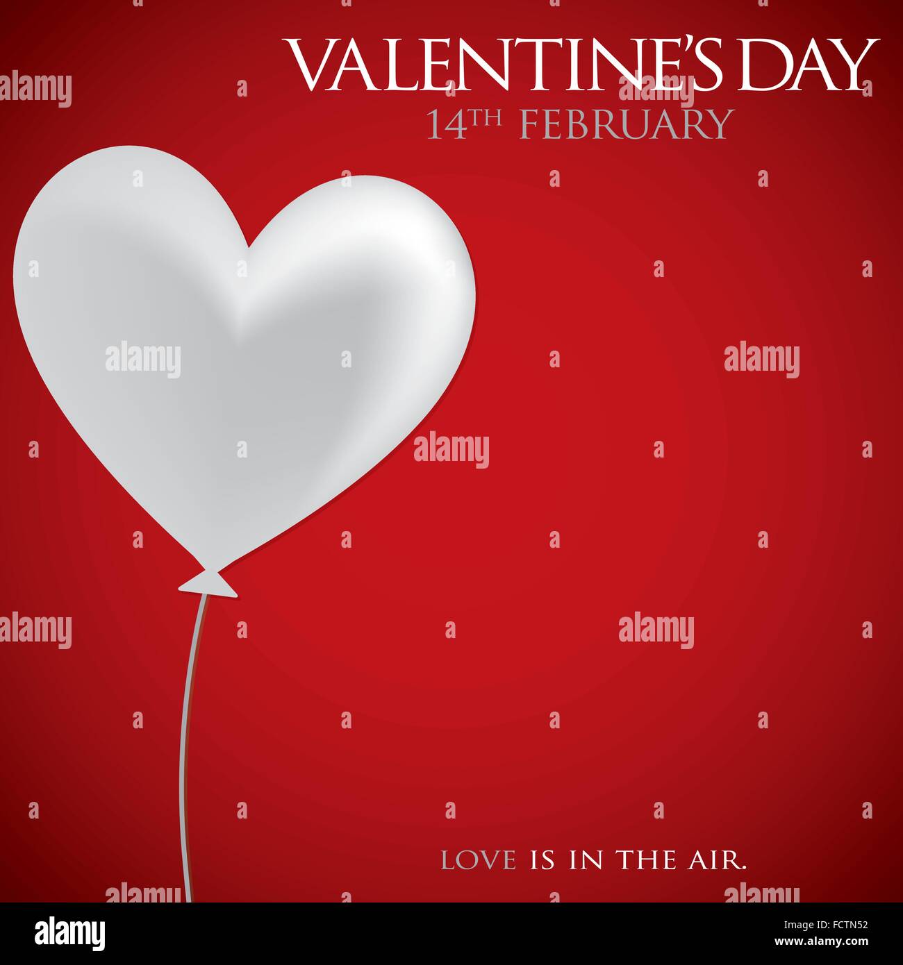 Heart balloon Valentine's Day card in vector format Stock Vector Image ...
