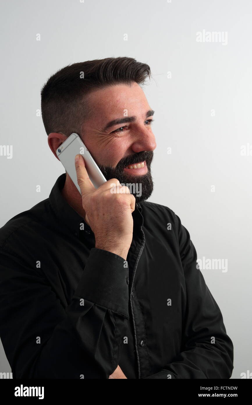 Man talking on the phone Stock Photo - Alamy