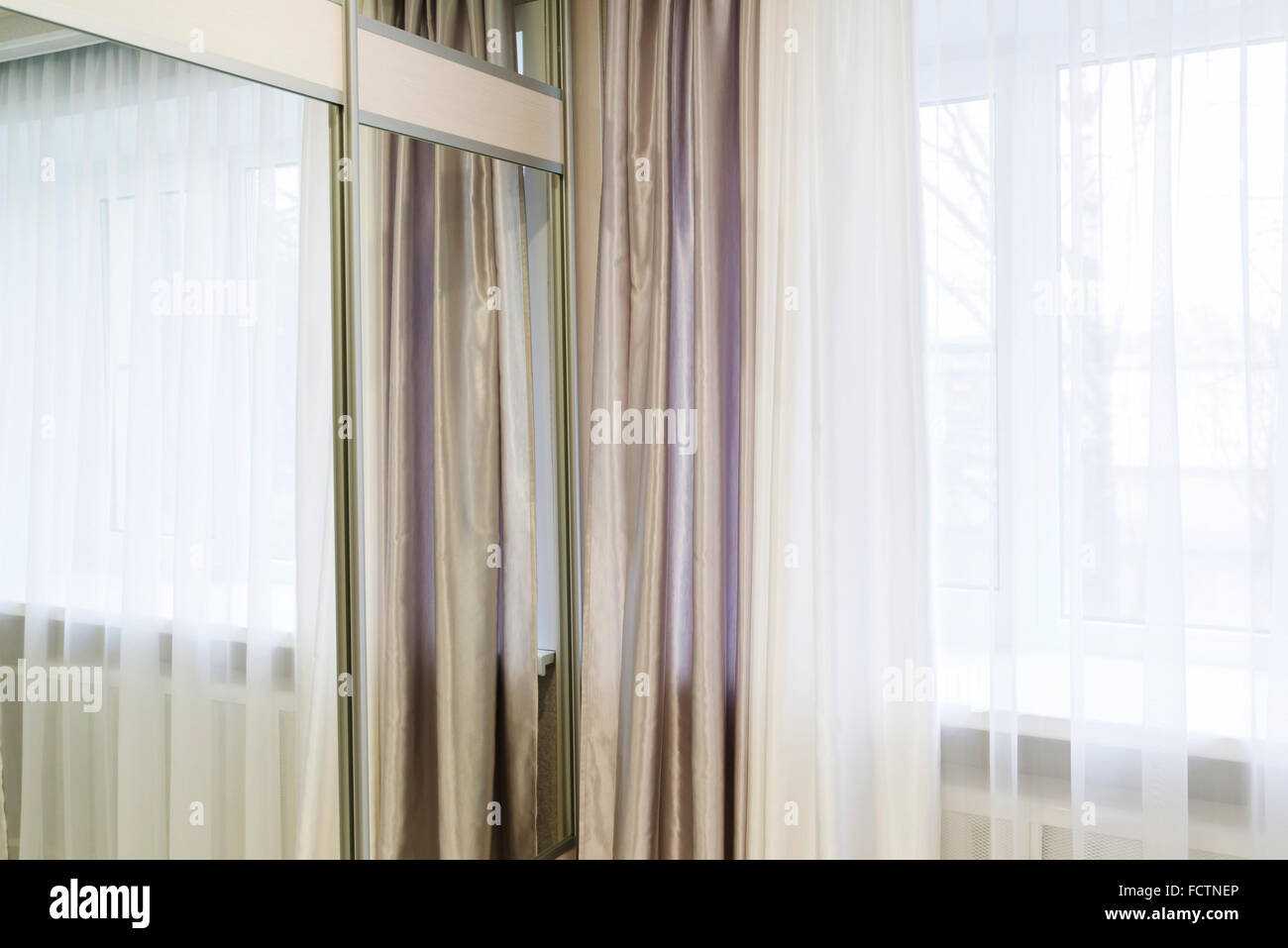 Interior window with curtains hi-res stock photography and images - Alamy