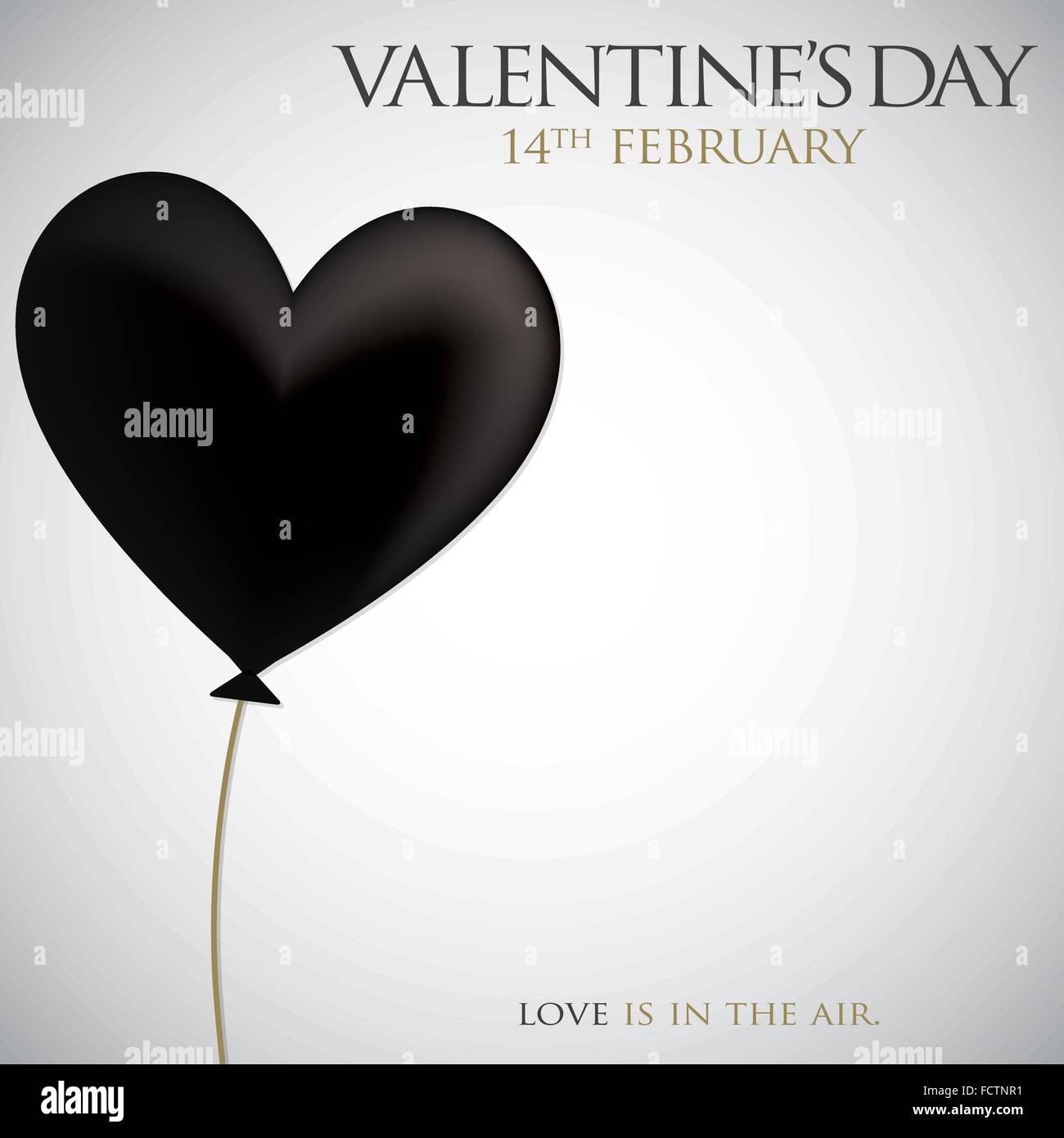 Heart balloon Valentine's Day card in vector format Stock Vector Image ...