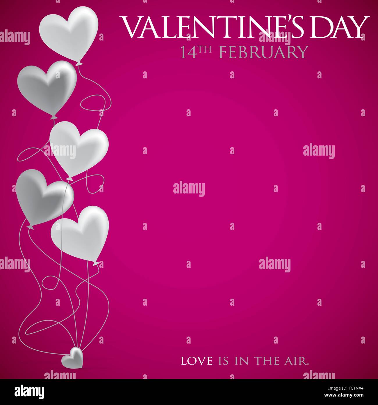 Heart balloon Valentine's Day card in vector format Stock Vector Image ...