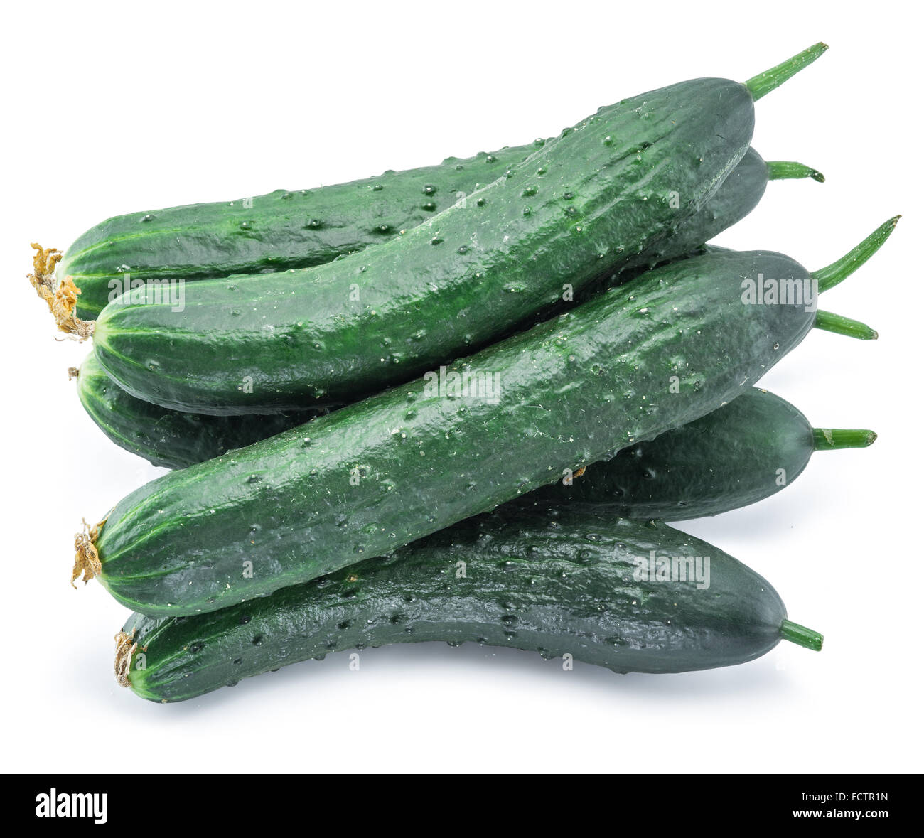 Cucumbers on the white background Stock Photo - Alamy