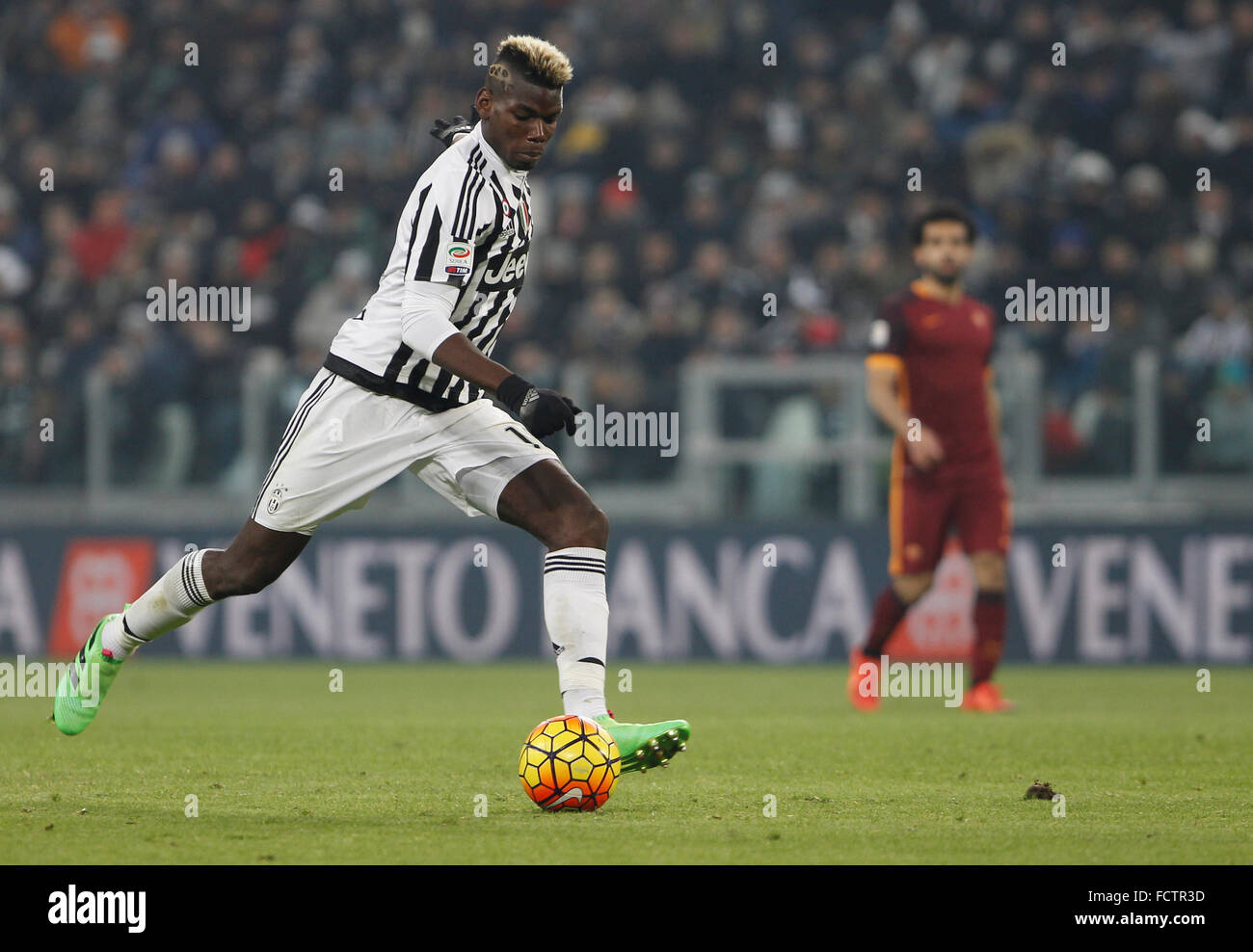 JuventusÕ Paul Pogba in action during the Italian Serie A football ...