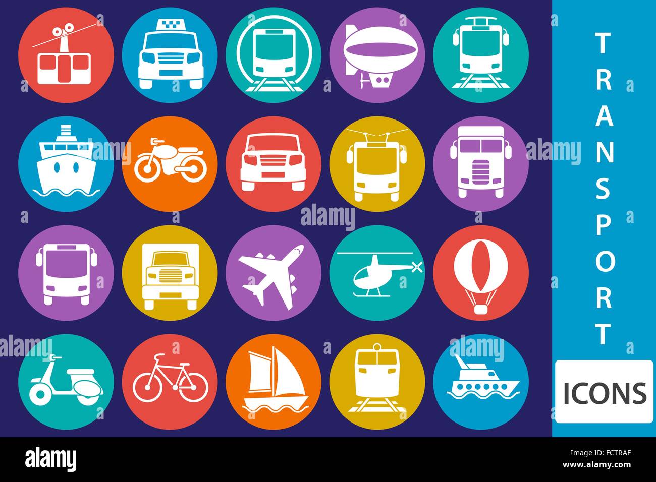Vector transport icons Stock Vector Image & Art - Alamy