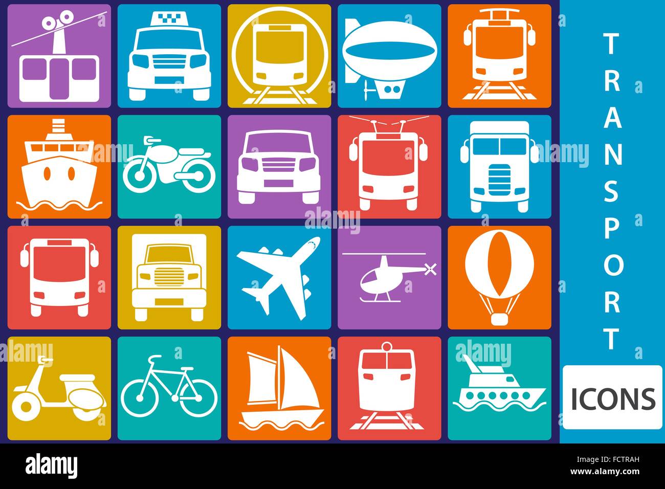 Vector transport icons Stock Vector Image & Art - Alamy