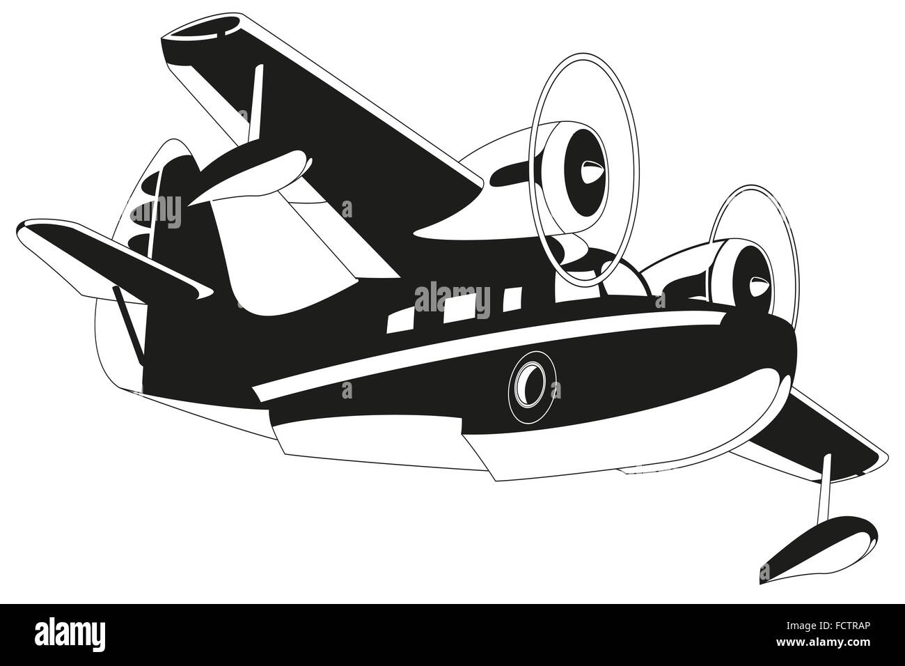 Retro seaplane illustration Stock Vector Image & Art - Alamy