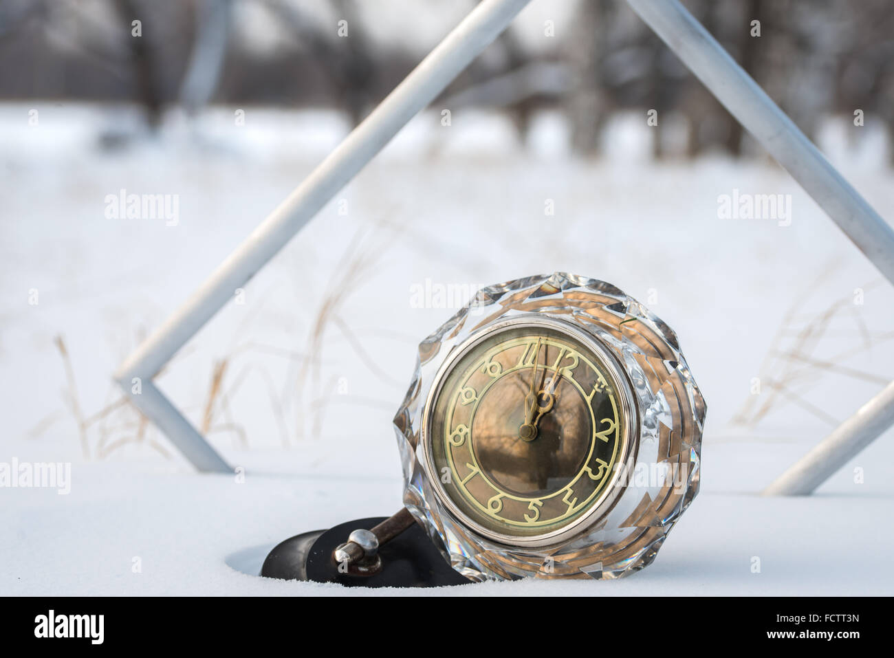 Retro clock with frame Stock Photo - Alamy