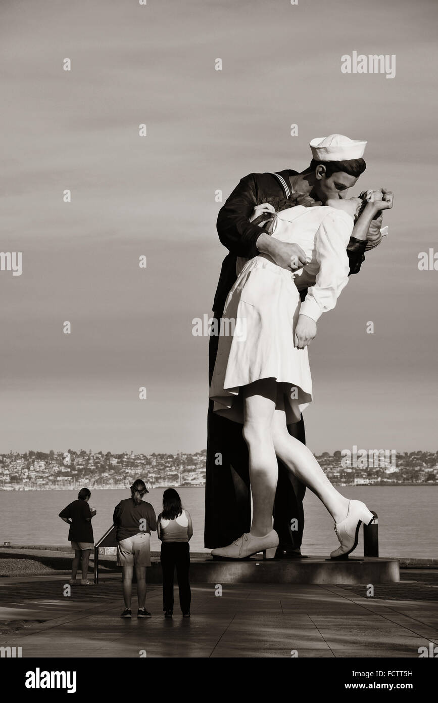 Sculpture unconditional surrender by j seward johnson hi-res stock ...