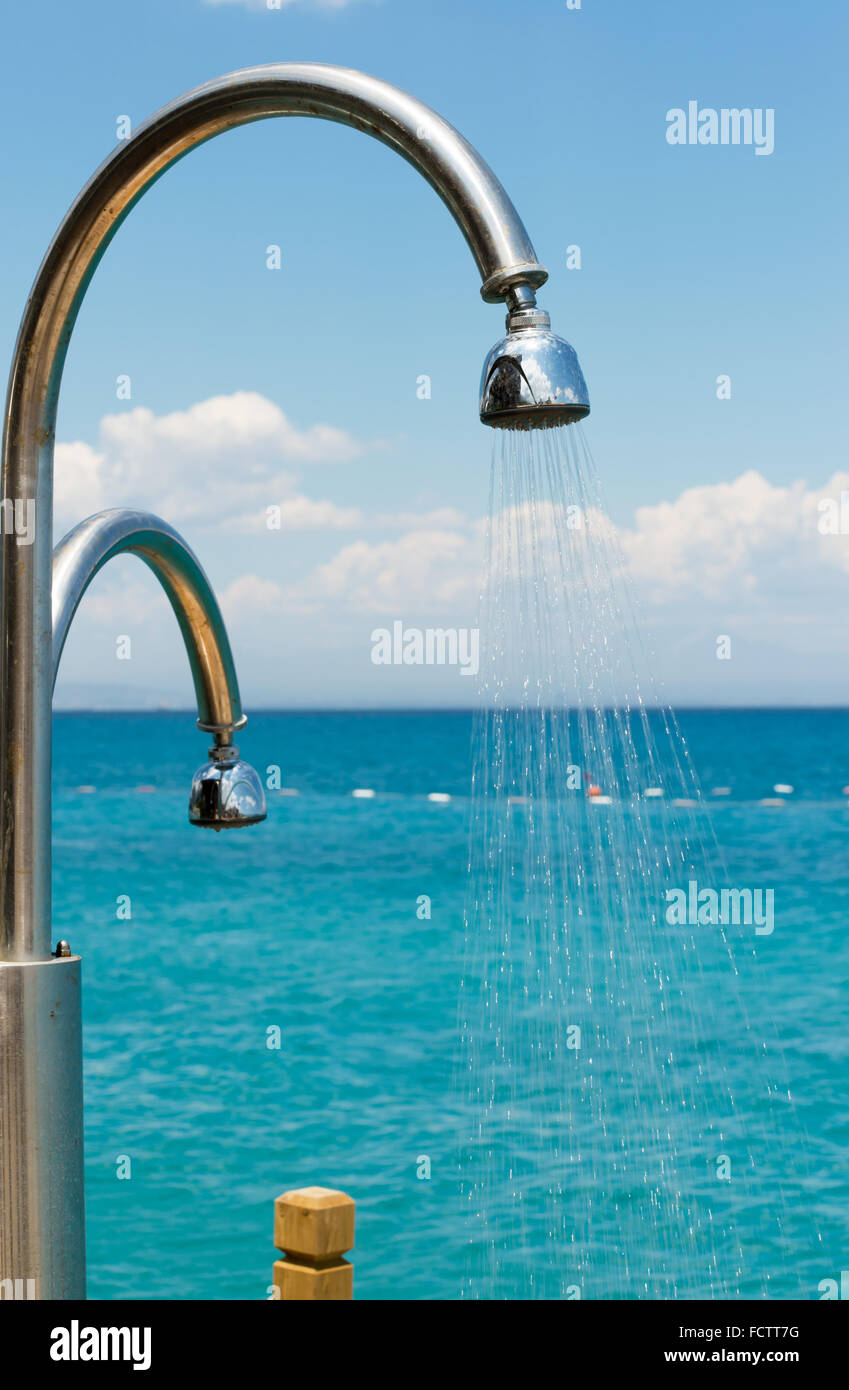 Shower on sea background Stock Photo - Alamy